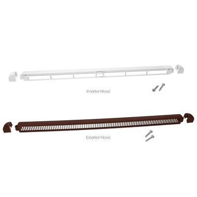 Simon Framevent Trickle Vent (3 Pack) - 3180EA (400mm), Brown / White ...