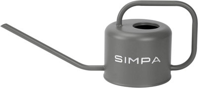 simpa 1.1L Matt Grey Watering Can with Long Easy Pour Spout | DIY at B&Q