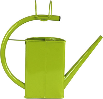 simpa 1.84 Litre Lime Green Galvanised Vintage Style Balcony Watering ...