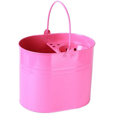 simpa 15L Pink Large Steel Mop Bucket with Handle | DIY at B&Q