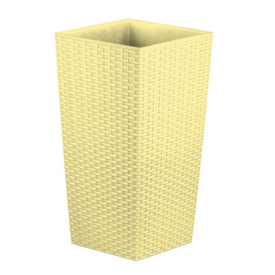 simpa 27L Cream Rattan Plant Pots Set