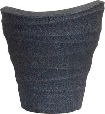 simpa 2PC Chrysalis Black Granite Effect Plastic Planters.