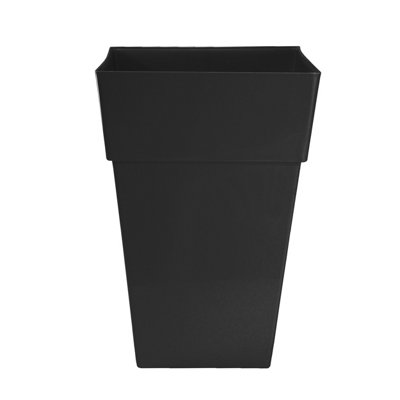 Buy simpa 2PC Moda Milano 28L Black Plastic Planters. at B&Q
