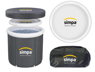 simpa 330L Ice Bath Cold Water Therapy Pod with Lid - GREY | DIY at B&Q