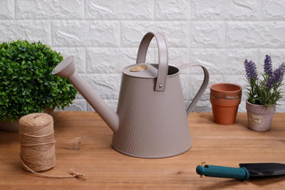 Simpa 3L Matt Mushroom Metal Watering Can with Watering Rose
