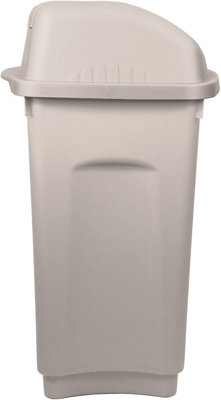 SIMPA 50L CREAM PLASTIC SWING LID BIN - SINGLE BIN