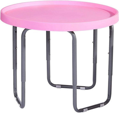 simpa 60cm Pink Round Utility Mixing Play Tray Table with Height ...