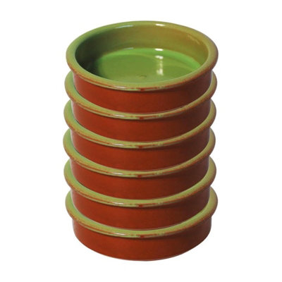 simpa 6PC Green Glazed Traditional Handmade Spanish Tapas Cazuelas ...