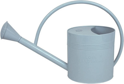 simpa 8 Litre Grey Galvanised Watering Can with Carry Handle & Watering ...