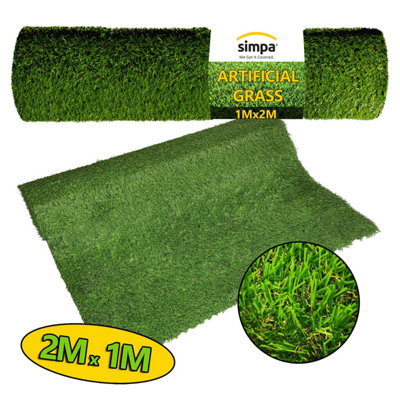 simpa Artificial Grass Roll - 2m x 1m / 6.6ft x 3.3ft | DIY at B&Q