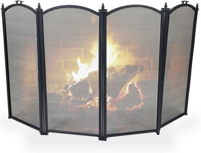 simpa Berkshires 4 Panel Fire Guard 96cm (W).
