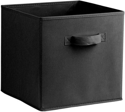 simpa Black Multi Purpose 31cm Cubic Storage Box Collapsible Organiser ...