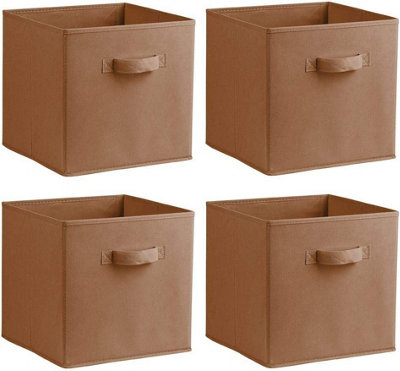 simpa Chocolate Brown Multi Purpose 31cm Cubic Storage Box Collapsible ...