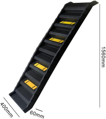 simpa Folding Lightweight Black Plastic Non-Slip Portable Dog Pet Ramp