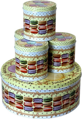 simpa Macarons Baking Set: 5PC Decorative Macaron Cake Tin Set and ...