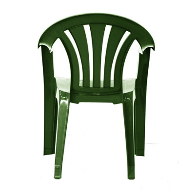 simpa Solana Green Plastic Garden Chairs Set of 4