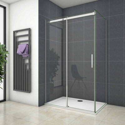 Simple Bathroom 1100x900x1950mm Frameless Shower Enclosure Sliding Door ...