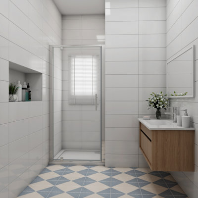 Simple Bathroom 700x1850mm Pivot Hinge Shower Enclosure Door Glass