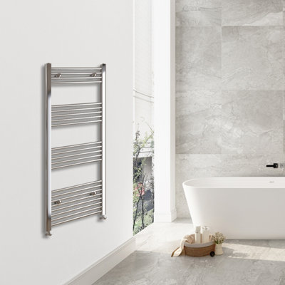 SIMPLE Bathroom Chrome High Heat Output 1400x450mm Straight Radiator ...