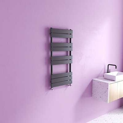 SIMPLE Bathroom High Heat Output Anthracite 1000x450mm Towel Rail ...