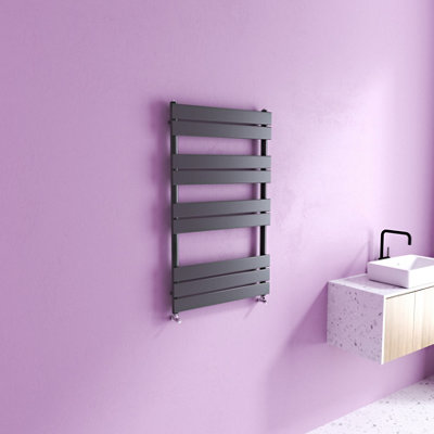 SIMPLE Bathroom High Heat Output Anthracite 1000x600mm Towel Rail ...