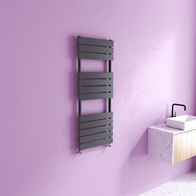 SIMPLE Bathroom High Heat Output Anthracite 1200x450mm Towel Rail ...