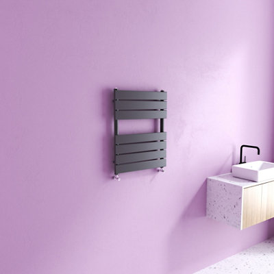SIMPLE Bathroom High Heat Output Anthracite 650x500mm Towel Rail ...