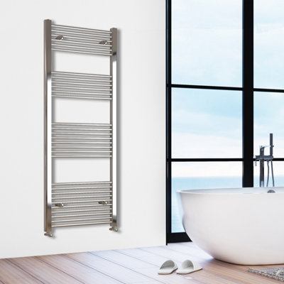 SIMPLE Bathroom High Heat Output Chrome 1800x500mm Straight Radiator ...