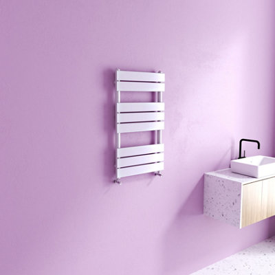 SIMPLE Bathroom High Heat Output White 800x450mm Towel Rail Radiator ...