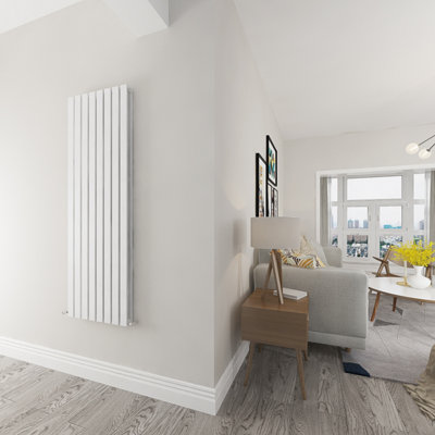 SIMPLE Bathroom Modern Radiator 1600x544mm White Double Flat Panel With ...