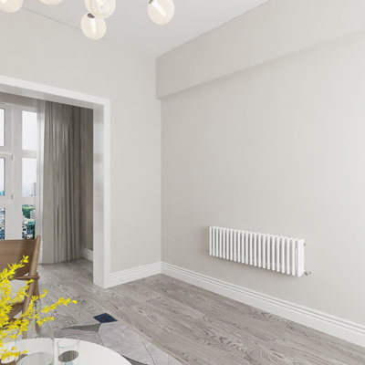 SIMPLE Bathroom Modern Radiator 3 Column 300x1010mm White Cast Iron ...