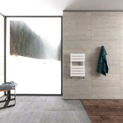 SIMPLE Bathroom White High Heat Output 650x400mm Towel Rail Radiator ...