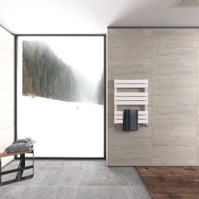 SIMPLE Bathroom White High Heat Output 800x600mm Towel Rail Radiator ...