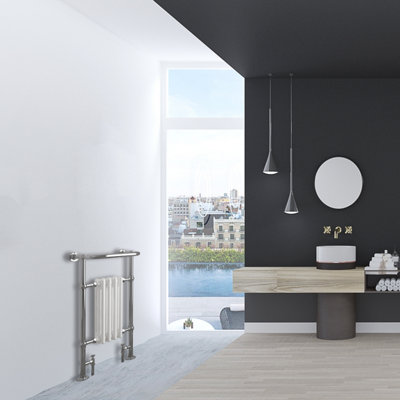 SIMPLE Bathroom White High Heat Output 952x479mm Victorian Radiator ...