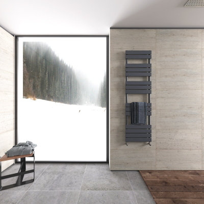 SIMPLE BATHROOMS Anthracite Heater Towel Rail Radiator Central Heating ...
