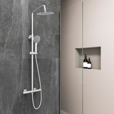 Simple Bathrooms Wall-mounted Chrome Thermostatic Shower kit