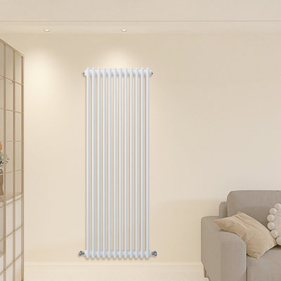 SIMPLE BATHROOMS White 1800x560mm Cast Iron 2 Radiator With ...