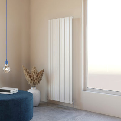 SIMPLE BATHROOMS White 1800x680mm Flat Panel Radiator Single With ...