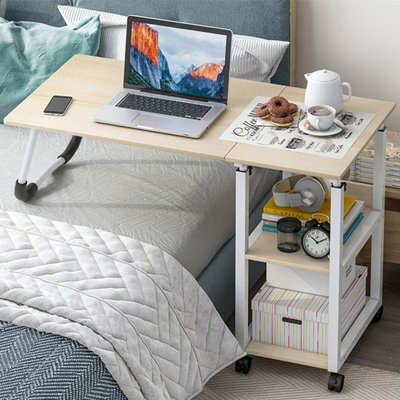 Simple Bedroom Bedside Movable Height Adjustable Maple Cherry Wood ...