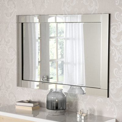 Simple Contemporary Wall Mirror 90x60cm | DIY at B&Q