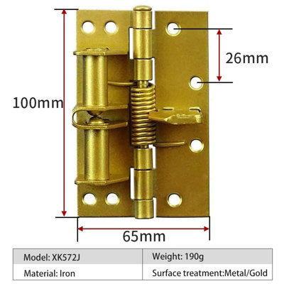 Simple gold automatic door closer manual positioning hardware ...