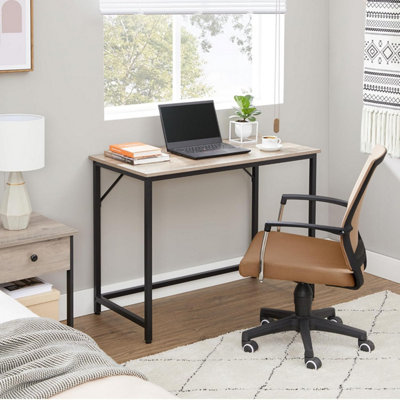 Simple Office Table, Industrial Style Workstation with Easy Setup, Grey ...