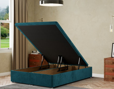 Simple Ottoman Base Plush Emerald | DIY at B&Q