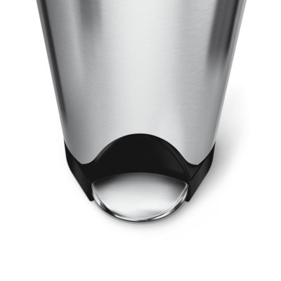 Simplehuman 10L Slim Butterfly Bathroom Bin, Brushed Stainless Steel