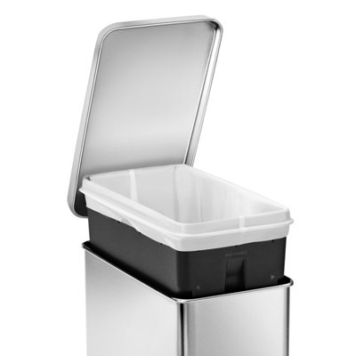 Simplehuman 10L Slim Profile Pedal Bin, Brushed Stainless Steel