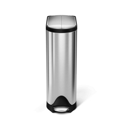 Simplehuman 18L Slim Butterfly Kitchen Pedal Bin, Brushed Stainless Steel