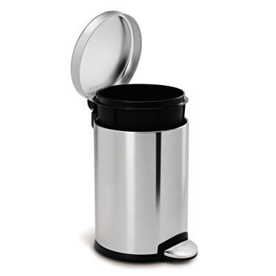 simplehuman 4.5L Round Pedal Bin, Small Bin for Bathroom Bedroom ...