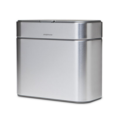 Simplehuman 4L Compost Caddy and Food Waste Bin, Brushed Stainless Steel