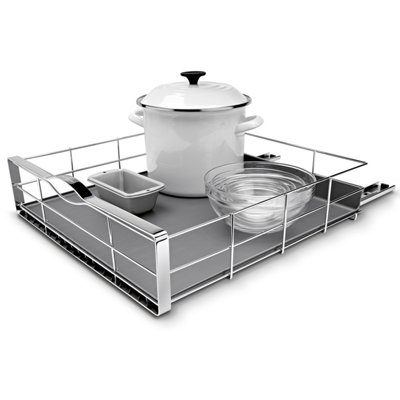 Simplehuman 50.2cm pull-out cabinet kitchen cupboard organiser, grey ...