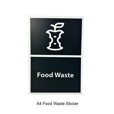 SIMPLER RECYCLING FOOD WASTE BIN WITH A4 STICKER-50LITRES
